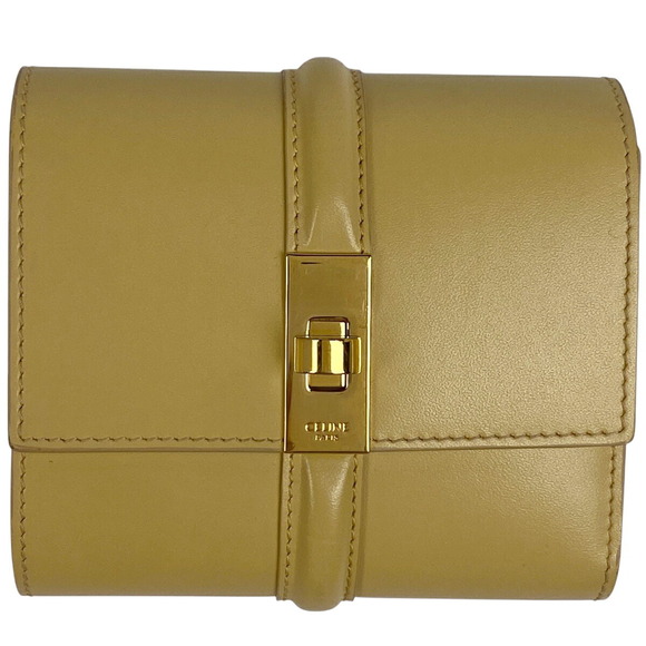 Celine | Bags | Celine Trifold Wallet Yellow Leather | Poshmark